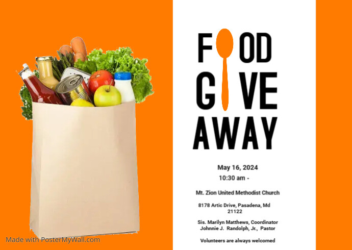Copy of food giveaway July | PosterMyWall