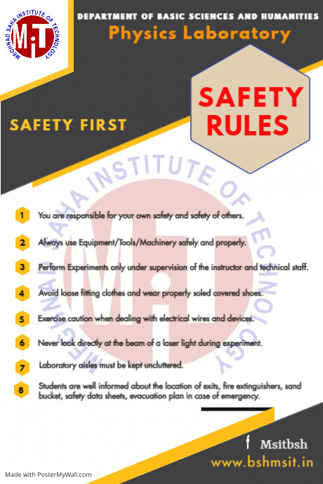 SAFETY RULES | PosterMyWall