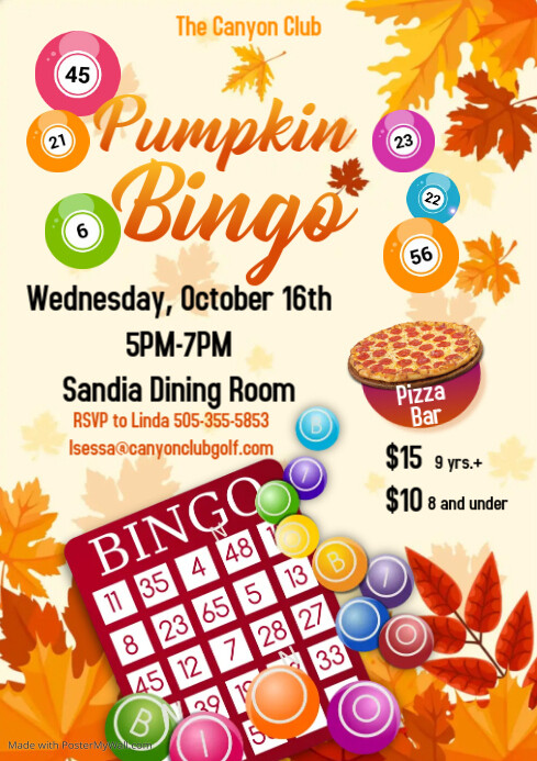 Pumpkin Bingo | PosterMyWall