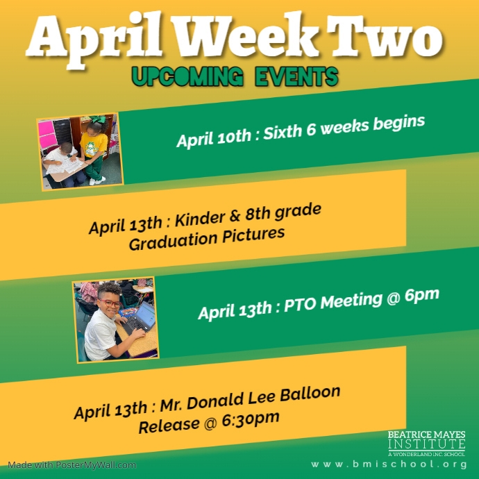 April Upcoming 2 | PosterMyWall