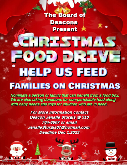Christmas Food Drive flyer template | PosterMyWall