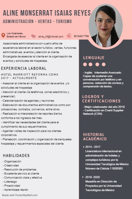 CV Aline M. Isaias Reyes - Office Mgr | PosterMyWall