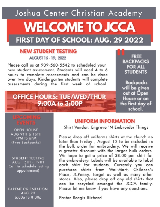 Welcome Backof Red Newsletter for School Design (1) | PosterMyWall