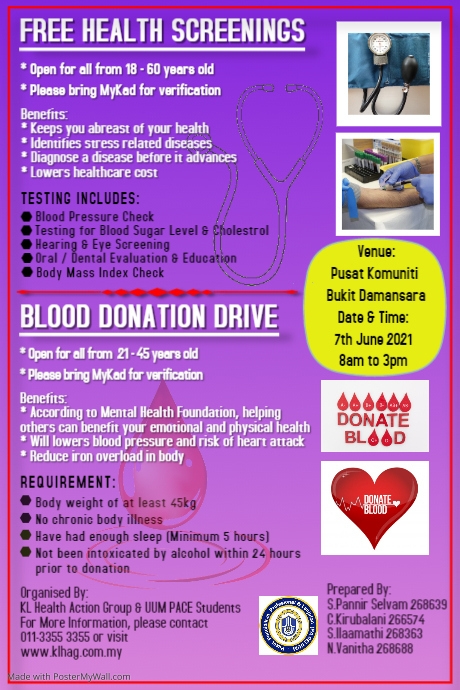 Copy of Copy of Health Screening | PosterMyWall