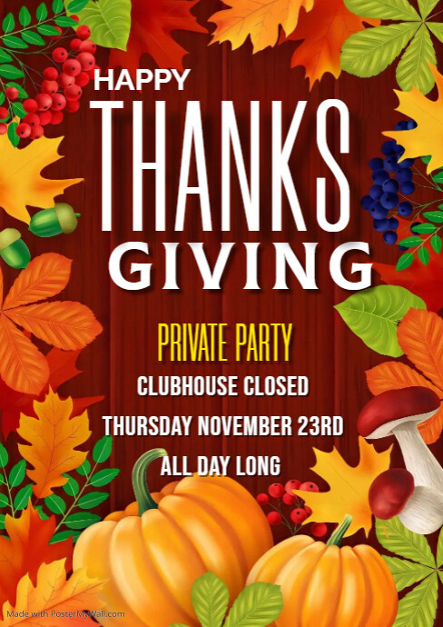 Thanksgiving party night | PosterMyWall