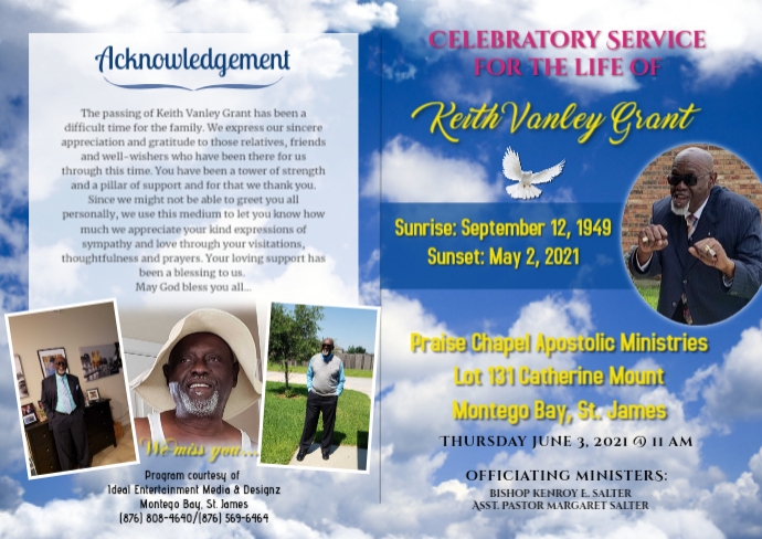 Funeral Program Front & Back page | PosterMyWall