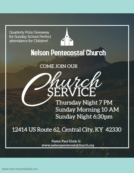 church service invitation flyer (1) | PosterMyWall