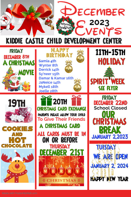 Copy of December Upcoming Events | PosterMyWall
