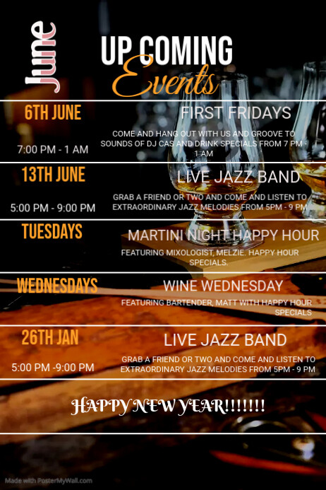 Up coming events poster | PosterMyWall