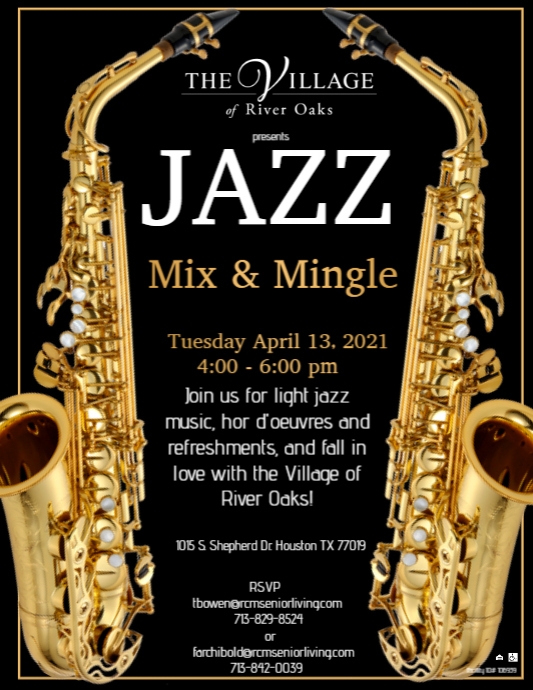Jazz Mix & Mingle | PosterMyWall