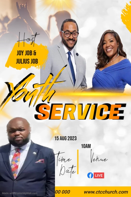 Youth service church poster | PosterMyWall
