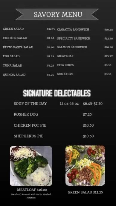 SAVORY MENU 1 | PosterMyWall