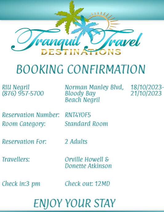 RESERVATION for Orville Howell | PosterMyWall