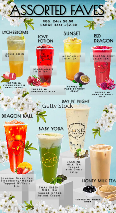 Assorted Faves Menu | PosterMyWall