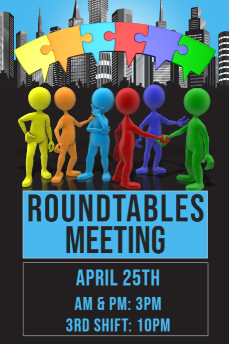 Roundtables Meetings 3rd/AM (1) | PosterMyWall