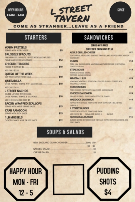 Copy of Copy of Copy of simple restaurant menu poster | PosterMyWall