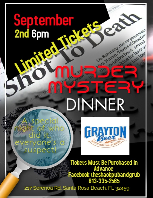 Copy of Copy of Murder Mystery Dinner Flyer Template | PosterMyWall