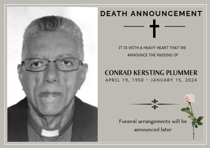 Death Announcement obituary template | PosterMyWall