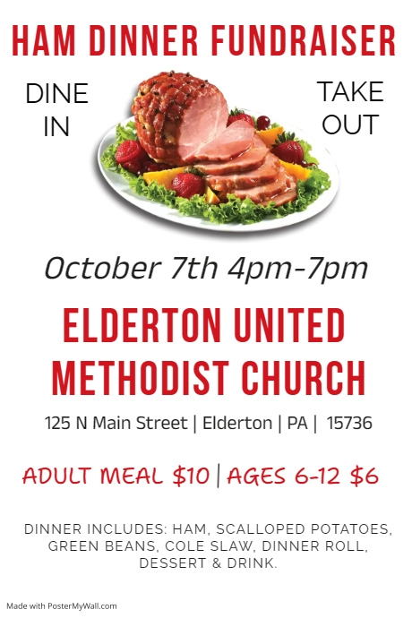 Ham Dinner Fundraiser | PosterMyWall