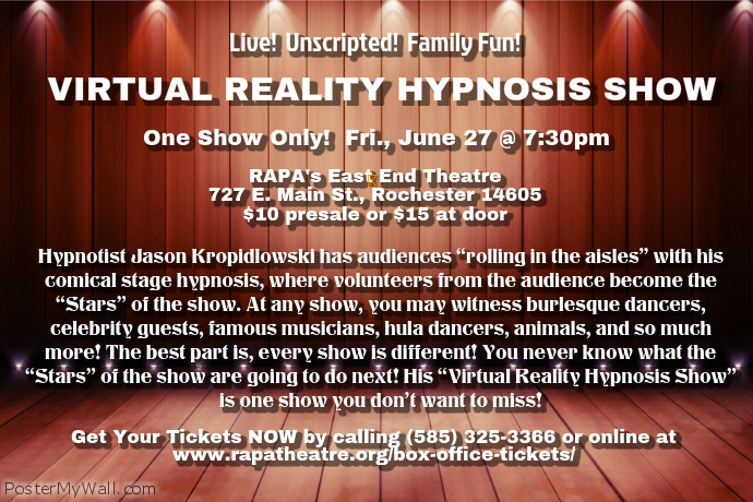Virtual Reality Hypnosis Show | PosterMyWall