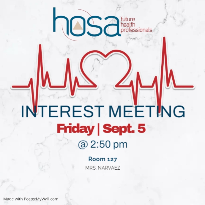 HOSA interest meeting | PosterMyWall