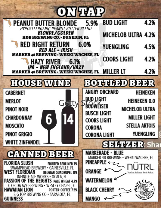 KANES DINNER drafts/wine UPDATED | PosterMyWall