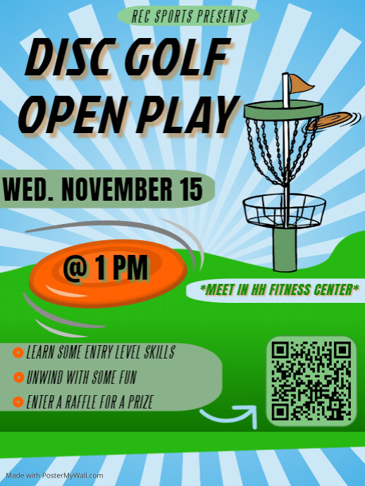 DISC GOLF OPEN PLAY | PosterMyWall