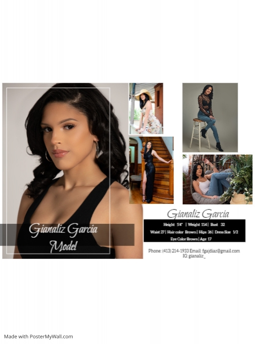 Copy of Modeling Comp card | PosterMyWall