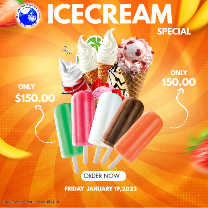 Ice Cream Ad | PosterMyWall