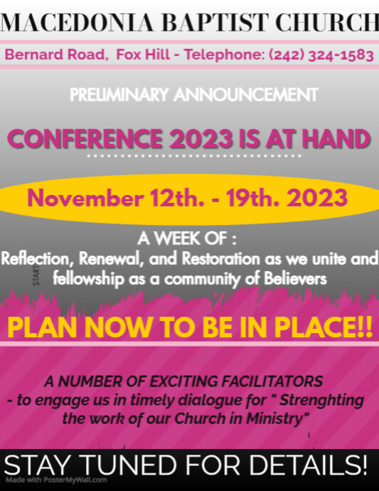 MBC Church Conference 2023 REVISED | PosterMyWall