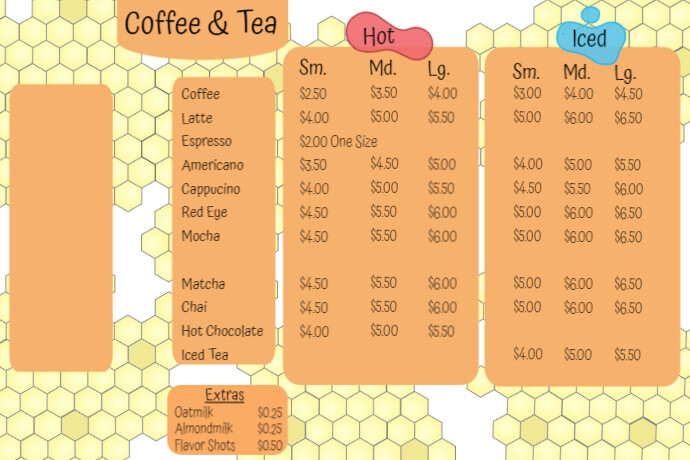 Darling's Coffee & Tea Menu | PosterMyWall