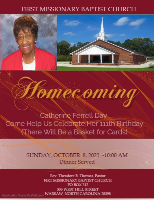 Copy of Church Homecoming | PosterMyWall