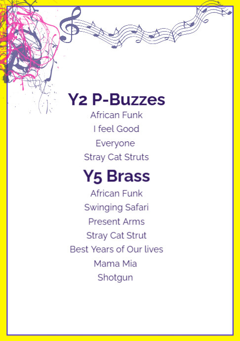 Copy of programme Y5 Brass | PosterMyWall