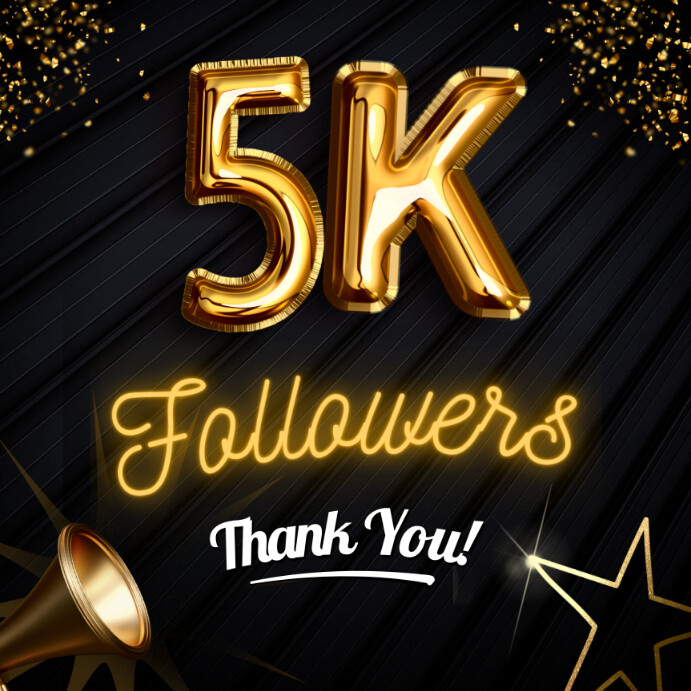 5k Followers Template | PosterMyWall
