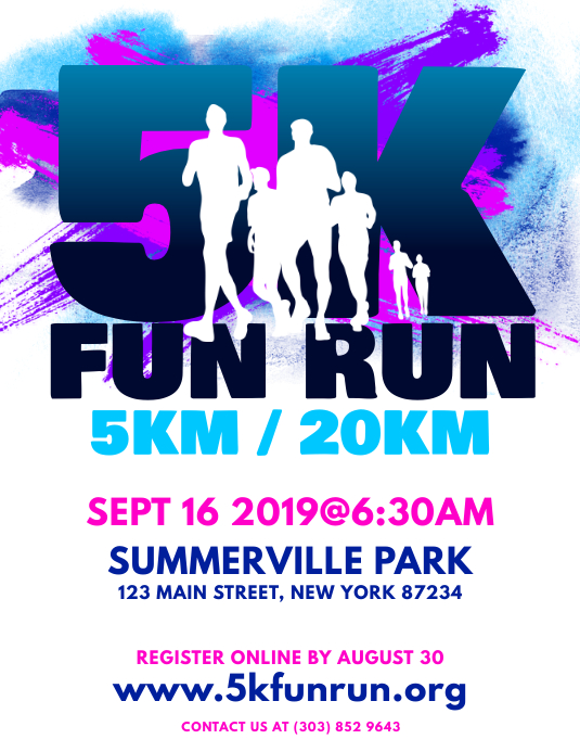 5K Fun Run Flyer Template PosterMyWall 5K Fun Run Flyer Template PosterMyWall
