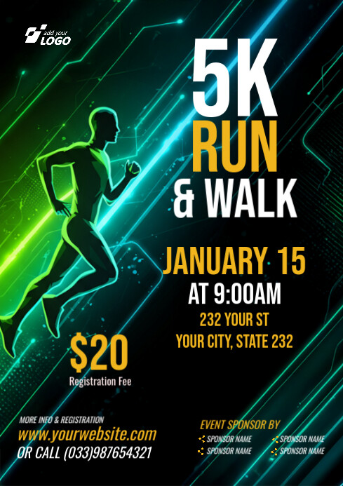 Copy of 5k Run & Walk Flyer | PosterMyWall