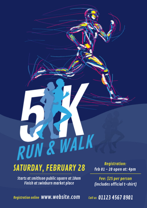 Copy of 5K Run & Walk Flyer | PosterMyWall