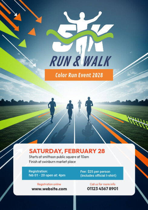 Copy of 5K Run & Walk Flyer | PosterMyWall