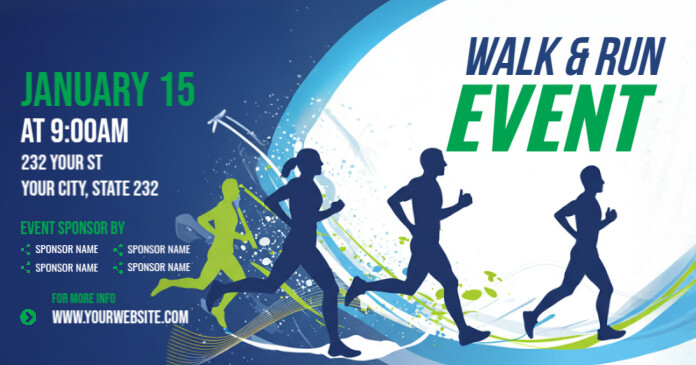 5k Walk & Run Event Facebook Shared Image Template | PosterMyWall