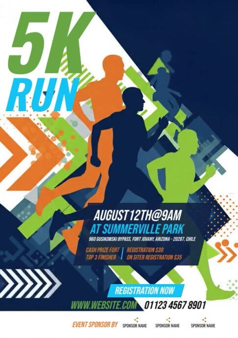 5K Walk & Run Event Flyer Template | PosterMyWall