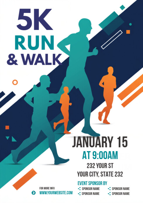 5K Walk & Run Event Flyer Template | PosterMyWall