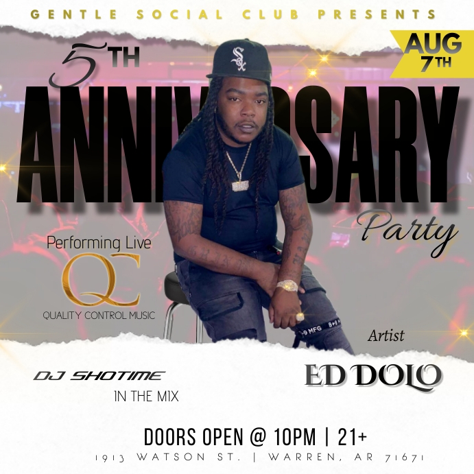 CLUB ANNIVERSARY PARTY Template | PosterMyWall