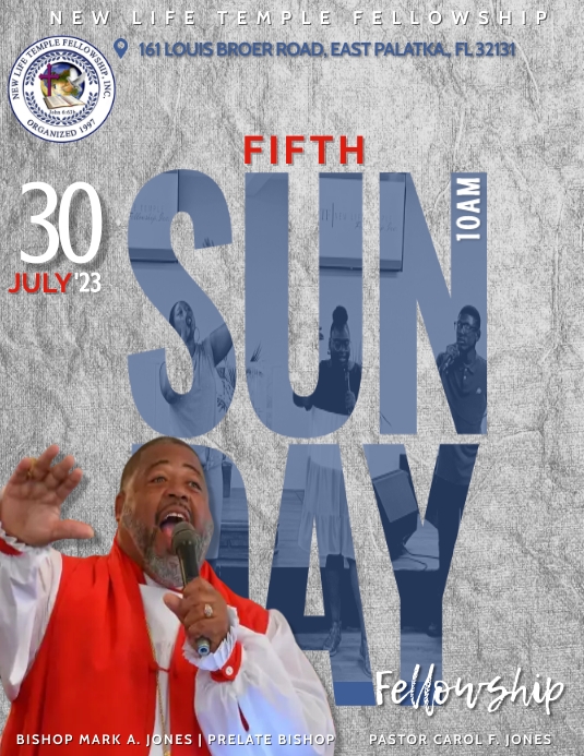 5th Sunday Fellowship Template | PosterMyWall