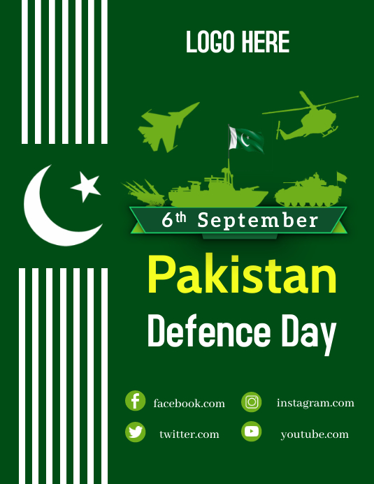 6 September Flyer Design - Defense Day Template | PosterMyWall