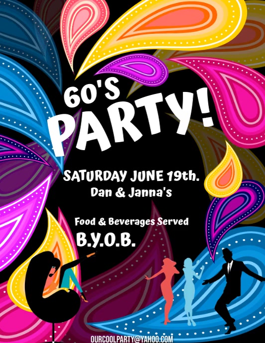 60'S PARTY Template | PosterMyWall