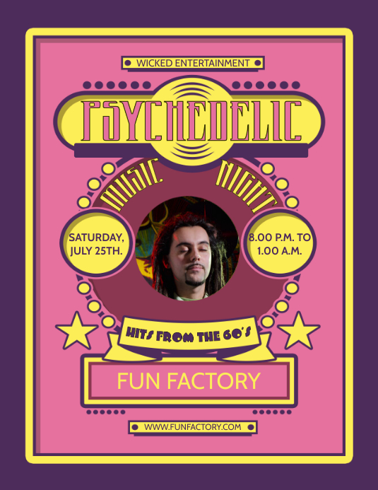 60'S PSYCHEDELIC PARTY Template | PosterMyWall