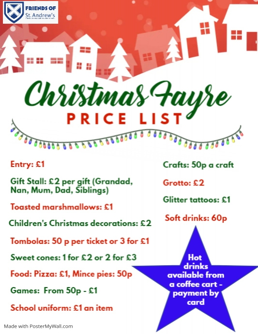 Copy of Christmas Price list | PosterMyWall
