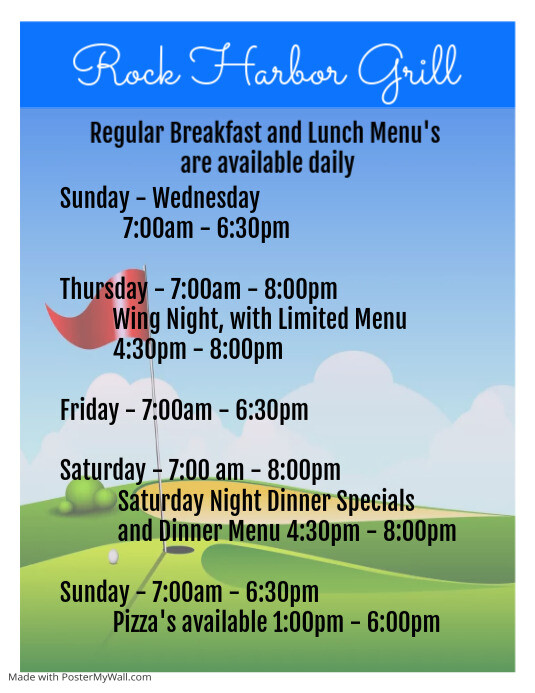 Grill Hours 2022 | PosterMyWall