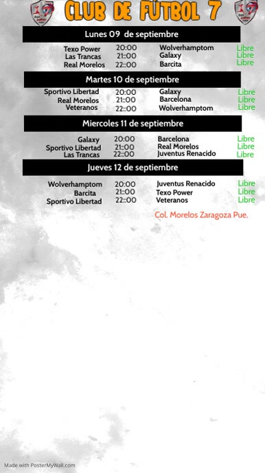 Champions League Fixtures Template Video | PosterMyWall