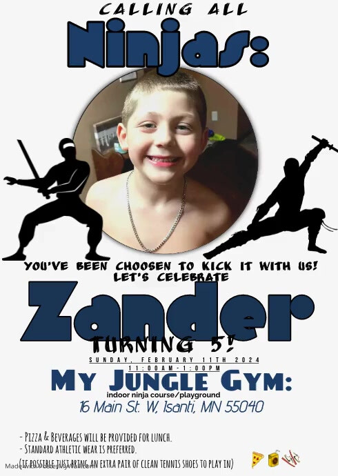 Copy of Z man is turning 5 | PosterMyWall